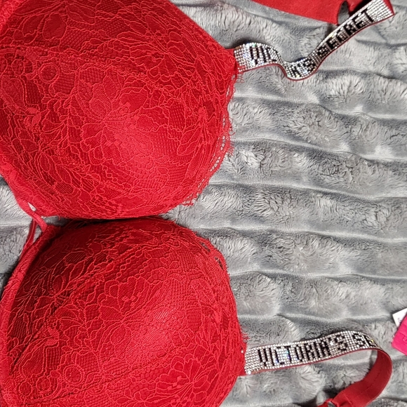 Victoria's Secret | Intimates & Sleepwear | Victorias Secret Red Lace ...